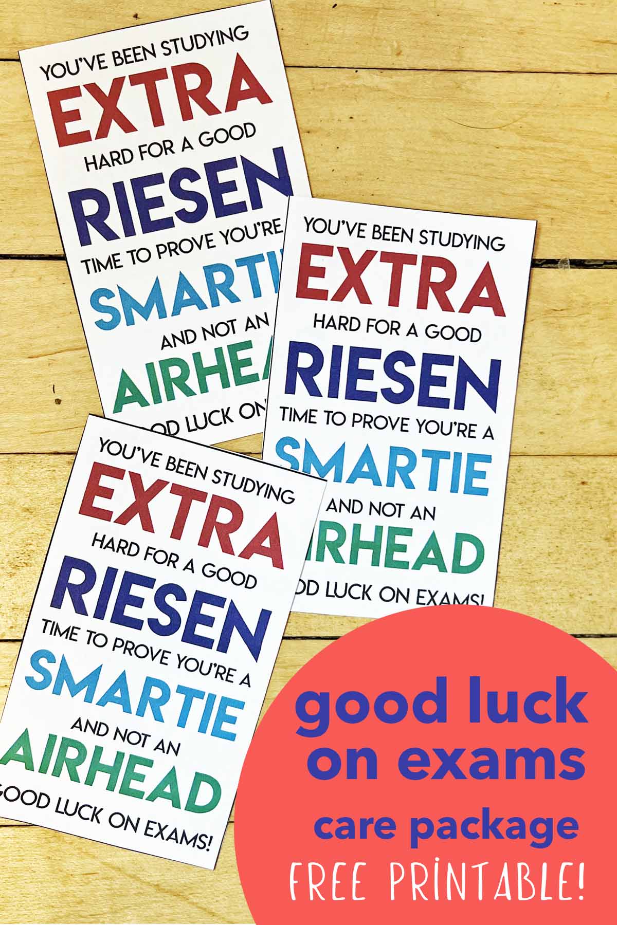 Good Luck on Exams Care Package (Printable PDF) - Overstuffed Life