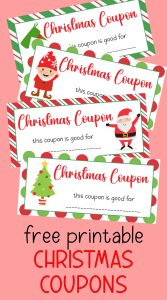 Free Printable Christmas Coupons - Overstuffed Life
