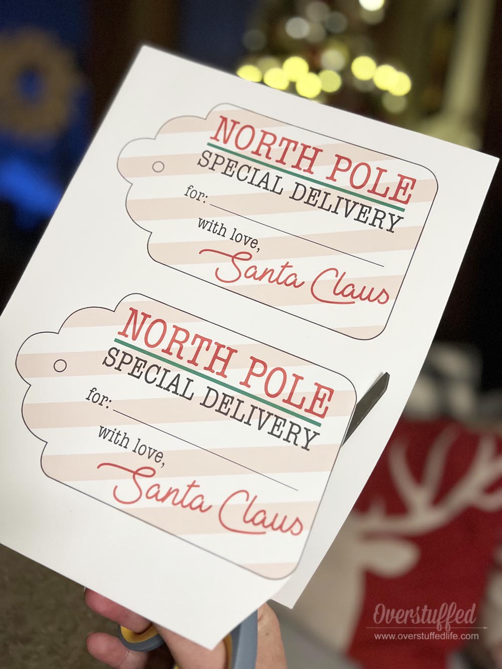 North Pole Delivery: Free Printable Santa Gift Tags - Overstuffed Life